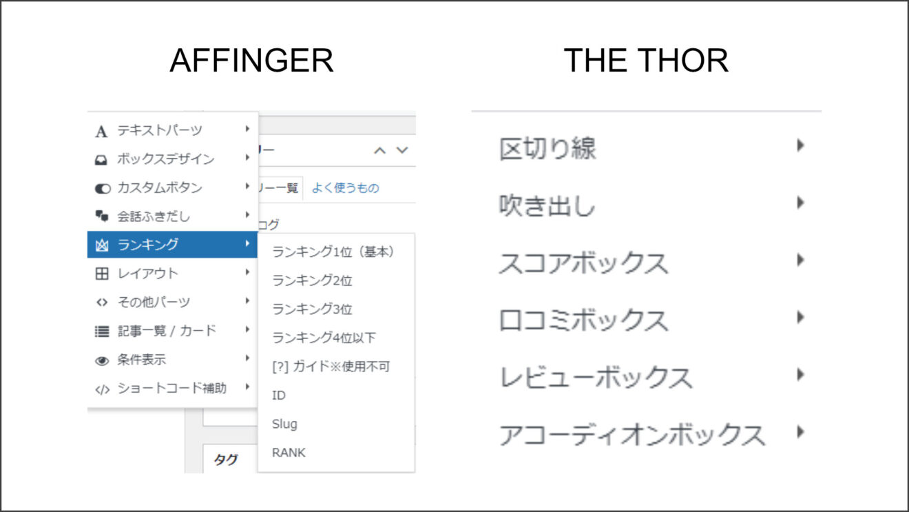 AFFINGERとTHE THOR徹底比較！実際に使って分かった圧倒的な使いやすさ - 在宅ワーク効率化ブログ『WellMaga』